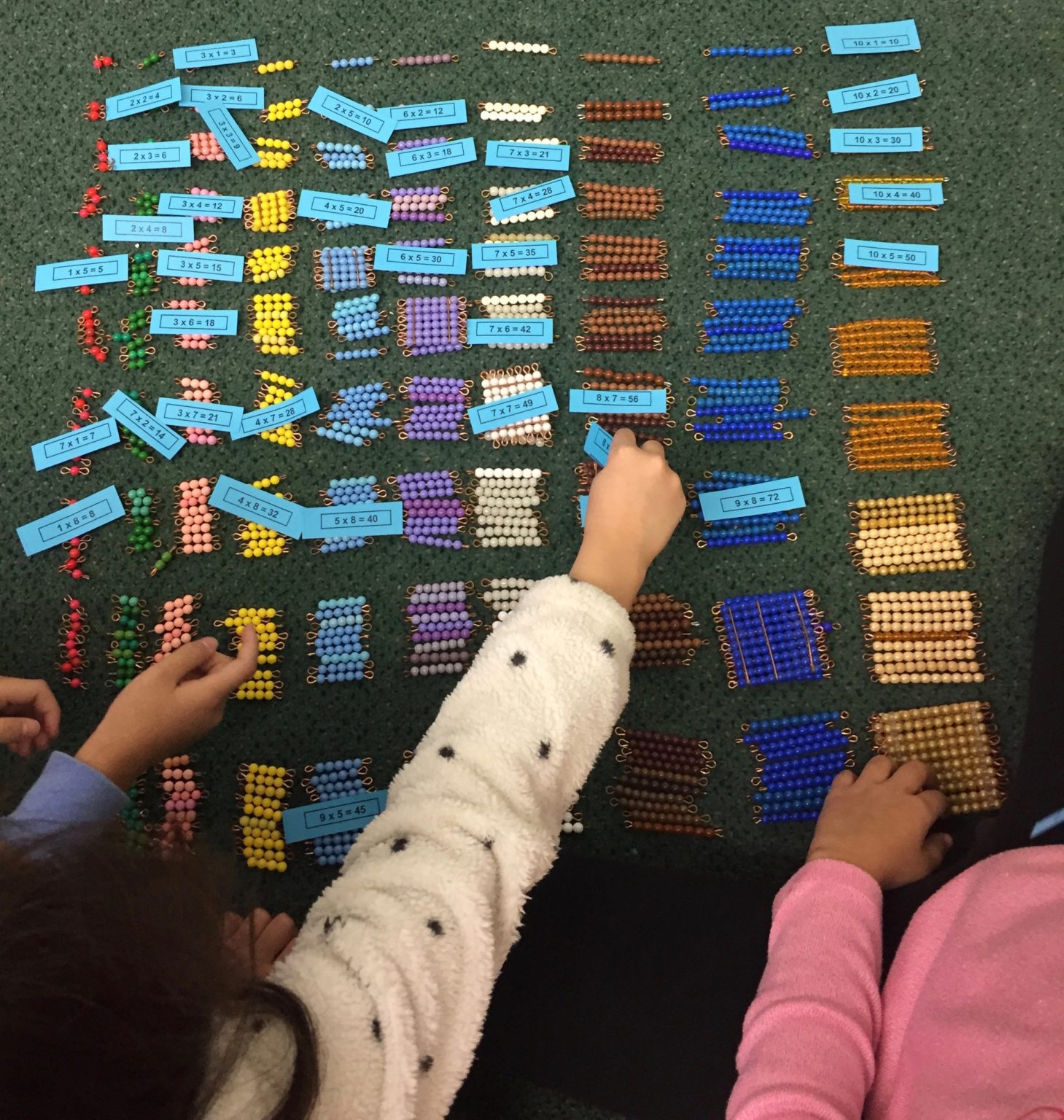 Building the Decanomial Square - Princeton Montessori School