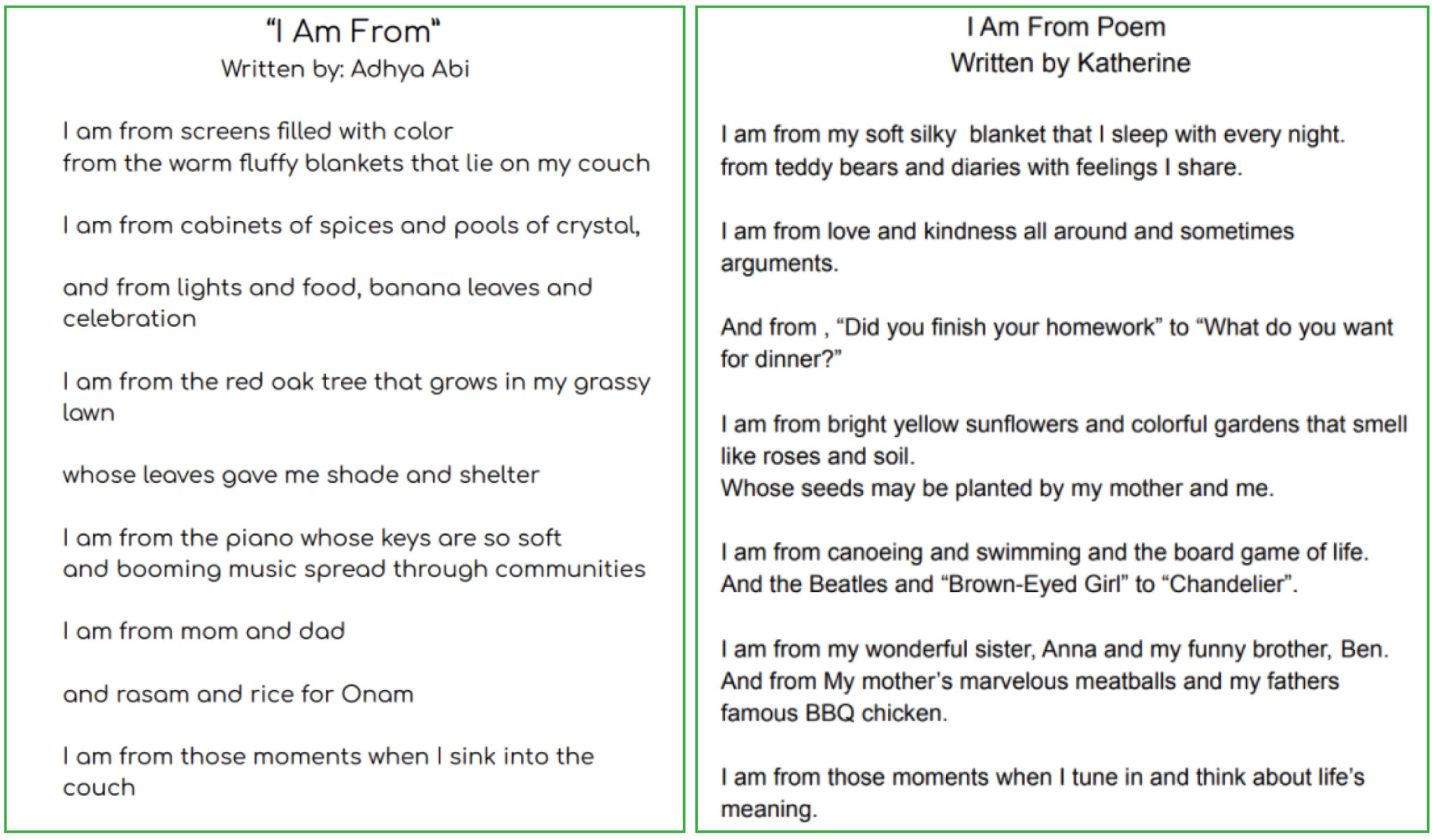 Upper Elementary Poetry - Princeton Montessori School